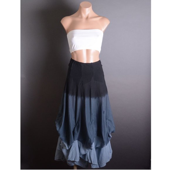 Skirts | Light Gray Ombre Victorian Goth Steampunk Gypsy Bustle ...